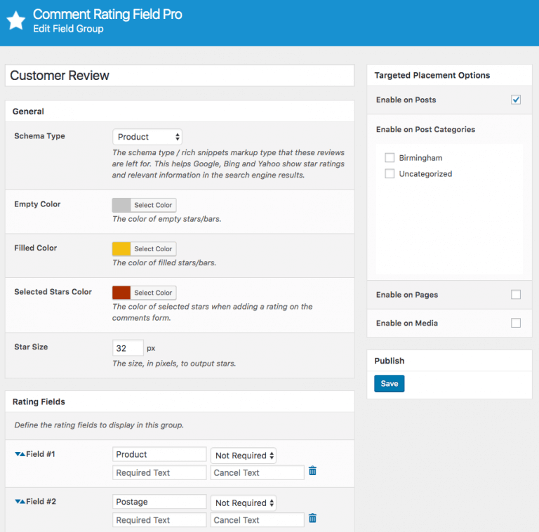 Field Groups - WP Zinc