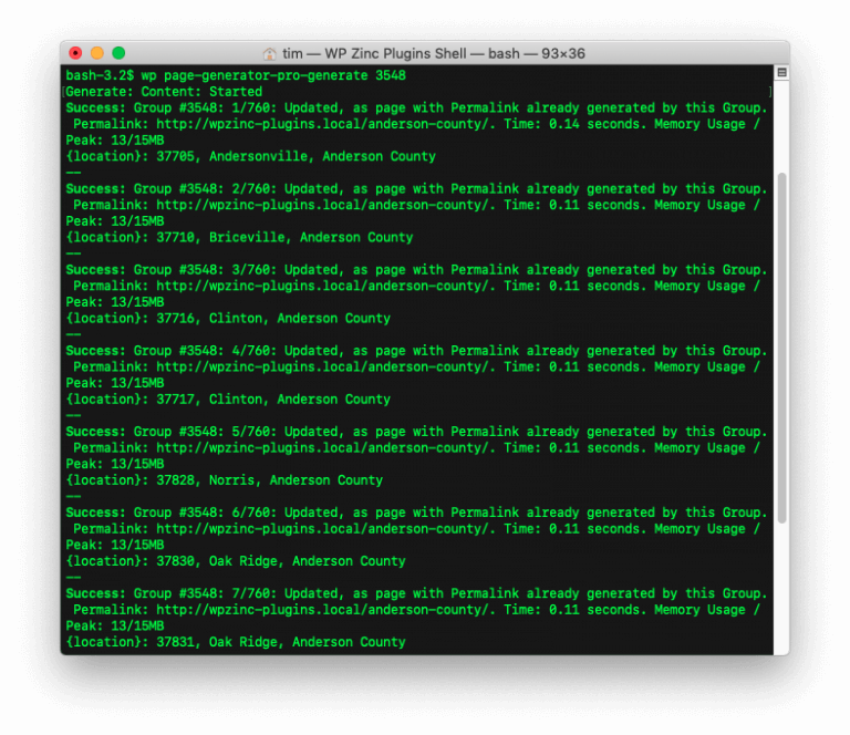Generate: WP-CLI - WP Zinc