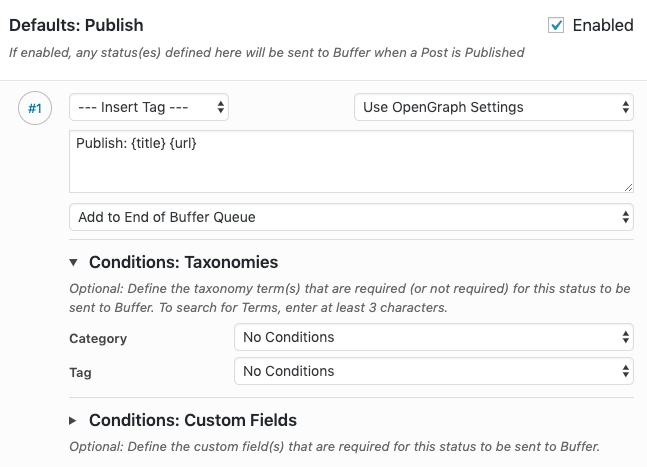 Status Settings - WP Zinc