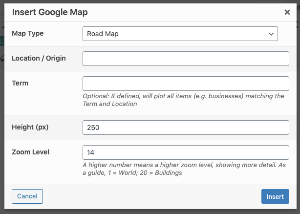 Generate: Dynamic Elements: Google Map - WP Zinc